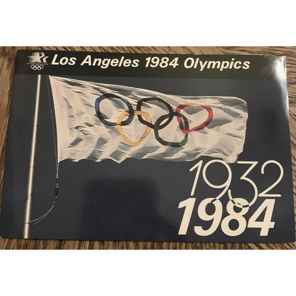 Other | Olympics Los Angeles Ca Postcard 1984 Five Rings Flag | Poshmark